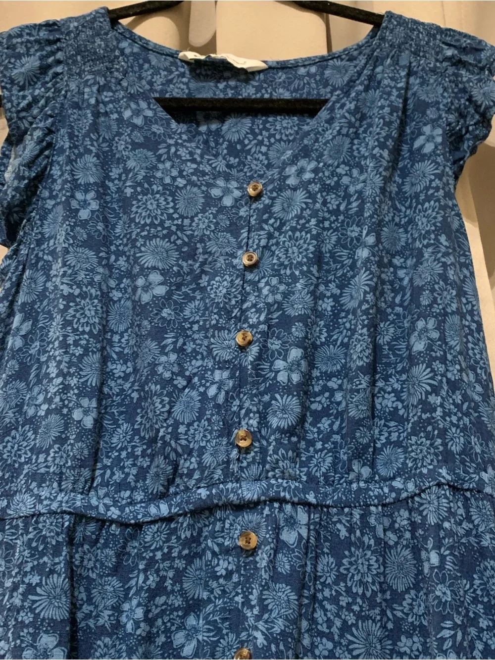 Sonoma | Dresses | Sonoma Blue Floral Buttondown Maxi Dress | Poshmark